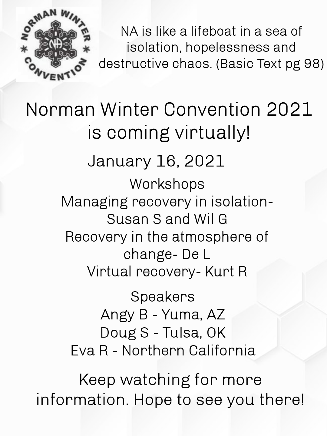 Narcotics Anonymous Meeting List